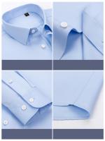 China Custom Men Dress Shirt Cotton Polyester Blend Sizes S to 10XL Western Party Green Metal Ball Collar for sale