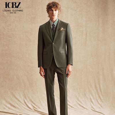 China Custom Business Suit for Men Wool Polyester Fabric Sizes S to 3XL OEM for sale