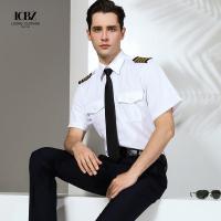 China Customized Moisture-Wicking Short Sleeves Uniform for Air Hostesses in Various Colors for sale