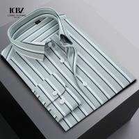 China Knitted Plus Size Men's Blue Red Striped Button Down French Cuff Dress Shirt S-10XL for sale
