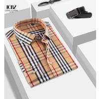 China Customizable Men's Formal Dress Shirt Polyester Cotton Blend No Ironing Sizes S to 10XL for sale