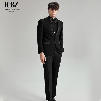 China Custom Men Suit Slim Fit Business Casual Formal Wear TR Fabric Wedding Dress Sizes S to 3XL for sale