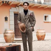 China Custom Men's Wool Business Suit Anti-Wrinkle Fabric Sizes S-3XL for Formal and Casual Wear for sale