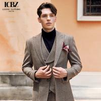 China Custom Men's Wool Business Suit Anti-Wrinkle Fabric Sizes S-3XL for Formal and Casual Wear for sale