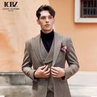 China Custom Men's Wool Business Suit Anti-Wrinkle Fabric Sizes S-3XL for Formal and Casual Wear for sale