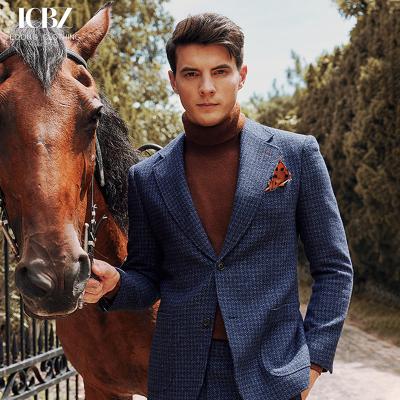 China Custom Business Casual Men Suit Wool Blend Fabric Sizes S to 3XL for Wedding Groom Formal Wear for sale