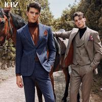 China Custom Business Casual Men Suit Wool Blend Fabric Sizes S to 3XL for Wedding Groom Formal Wear for sale