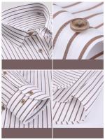 China Men's French Cuff Formal Dress Shirt Cotton Polyester Blend Sizes S to 10XL Custom Logo for sale