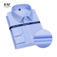 China Custom Non-Iron Men's Casual Cotton Ice Silk Long Sleeve Shirt Dress 100% Cotton for sale