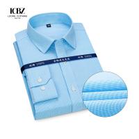 China Custom Non-Iron Men's Casual Cotton Ice Silk Long Sleeve Shirt Dress 100% Cotton for sale