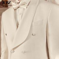 China Custom Men's Wool Blend Suit Tuxedo for Wedding Groom Formal Dress Sizes S to 3XL for sale