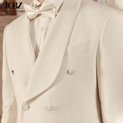China Custom Men's Wool Blend Suit Tuxedo for Wedding Groom Formal Dress Sizes S to 3XL for sale