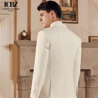 China Custom Men's Wool Blend Suit Tuxedo for Wedding Groom Formal Dress Sizes S to 3XL for sale
