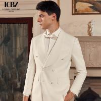 China Custom Men's Wool Blend Suit Tuxedo for Wedding Groom Formal Dress Sizes S to 3XL for sale