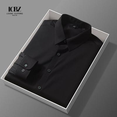 China Men Slim Fit Dress Shirt 100% Mercerised Cotton Plus Sizes 2XL Custom Logo for sale