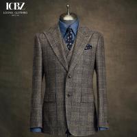 China Customized Designs Single Breasted Two Buttons Wool and Silk Suit for Men's Wedding for sale