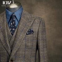 China Customized Designs Single Breasted Two Buttons Wool and Silk Suit for Men's Wedding for sale