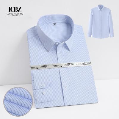 China Custom Tailored Spread Collar Italian Men's Dress Shirts No Ironing Needed 100 Cotton for sale