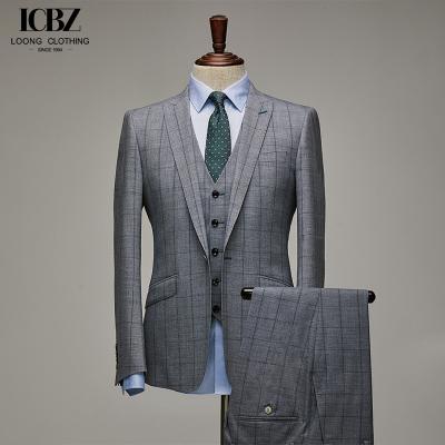 China Custom Business Suit for Men Wool Blend Fabric Sizes S to 3XL Wedding Formal Wear for sale