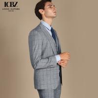 China Custom Business Suit for Men Wool Blend Fabric Sizes S to 3XL Wedding Formal Wear for sale