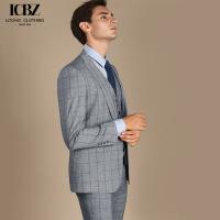 China Custom Business Suit for Men Wool Blend Fabric Sizes S to 3XL Wedding Formal Wear for sale
