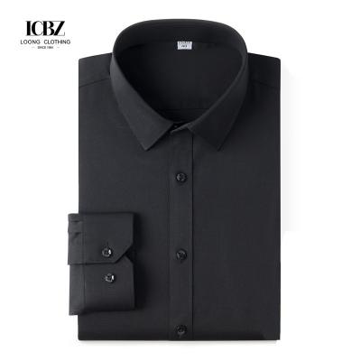 China 100S Anti Wrinkle Mens Oversized Dress Shirt 100 Cotton Convertible Cuff Plus Size for sale