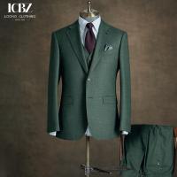 China Custom Business Suit for Men Wool Blend Fabric Sizes S to 3XL for Formal Events for sale