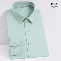 China Custom Men's Dress Shirts Long Sleeve Formal Shirt Polyester Cotton Blend Sizes S to 10XL for sale