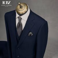 China Custom Business Suit for Men Wool Blend Fabric S M to 3XL Custom Logo and Size Available for sale