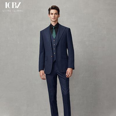 China Custom Men Business Casual Suit Blazer Wool Blend Fabric Sizes S to 3XL for sale