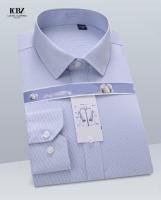 China Custom Formal Men's Dress Shirt Polyester Spandex Blend Short Long Sleeve Size up to 10XL for sale