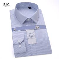 China Custom Formal Men's Dress Shirt Polyester Spandex Blend Short Long Sleeve Size up to 10XL for sale