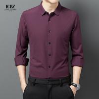 China Men's Designer Casual Long Sleeve Stretch Vertical Stripe Vintage Shirt S-10XL for sale