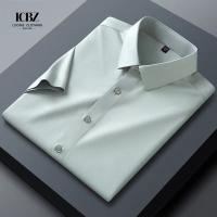 China Men's Classic Silk Bamboo Fiber Dress Shirt Non-Iron Office Shirt Standard Fit S-10XL for sale