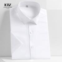 China Non-Iron Men's Long Sleeve Dress Shirt Anti Wrinkle Covered Button Closure Sizes S to 10XL for sale