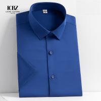 China Non-Iron Men's Long Sleeve Dress Shirt Anti Wrinkle Covered Button Closure Sizes S to 10XL for sale