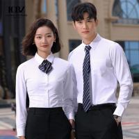 China Embroidered Logo Non-Ironing Shirt Sustainable Fabric Polyester Cotton for Men Women Work Clothes for sale