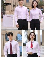 China Embroidered Logo Non-Ironing Shirt Sustainable Fabric Polyester Cotton for Men Women Work Clothes for sale