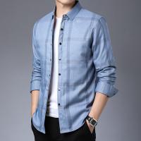 China Men's Winter Quilted Shirt Detachable Fleece Lining Plaid Stripes Velvet Black Size XXL to 10XL for sale