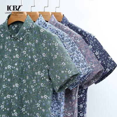 China Men's Casual Hawaiian Lapel Shirt Summer Floral Printing Large Size 3XL to 10XL for sale