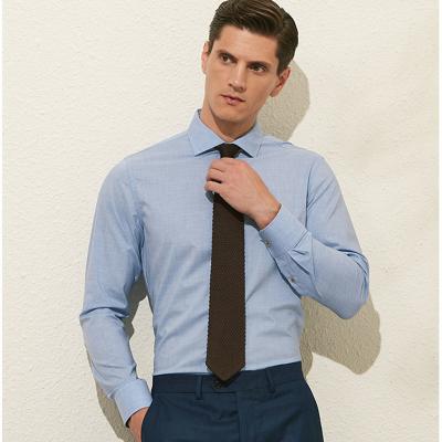 China Men's Business Formal Long Sleeve Dress Shirt Slim Fit with Pocket Sizes 2XL-10XL for sale