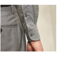 China Men's Business Formal Long Sleeve Dress Shirt Slim Fit with Pocket Sizes 2XL-10XL for sale