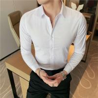 China Formal Slim Fit Button Down Dress Shirts for Men Custom Breathable and Solid Colors for sale
