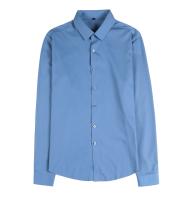 China Custom Long Sleeve Solid Cotton Slim Fit Men Dress Shirt Business Casual 100-120cm for sale