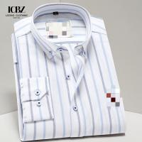 China Solid Pattern Business Casual Oxford Long Sleeve Cotton Shirt for Men Size XXL to 10XL for sale