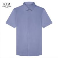 China Men Slim Fit Ice Silk Cotton Casual Shirt Summer Short Sleeve XXL to 10XL Custom Logo for sale