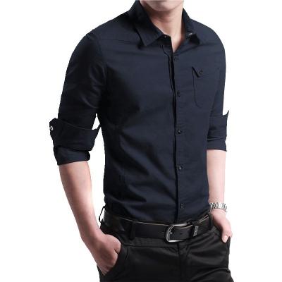 China Nonwoven Weaving Method Autumn Long Sleeve Plus Size Men's Shirts for Business Attire Sizes S-10XL for sale