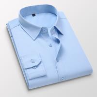 China Nonwoven Weaving Method Autumn Long Sleeve Plus Size Men's Shirts for Business Attire Sizes S-10XL for sale