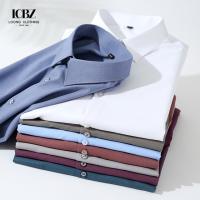China Breathable Bamboo Fiber Men's Casual Long Sleeve Shirt Sizes 3XL to 10XL for sale