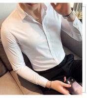 China Men's Slim Fit Long Sleeve Casual Shirt Turn-down Collar Autumn Fabric Polyester Cotton 65% 35% for sale